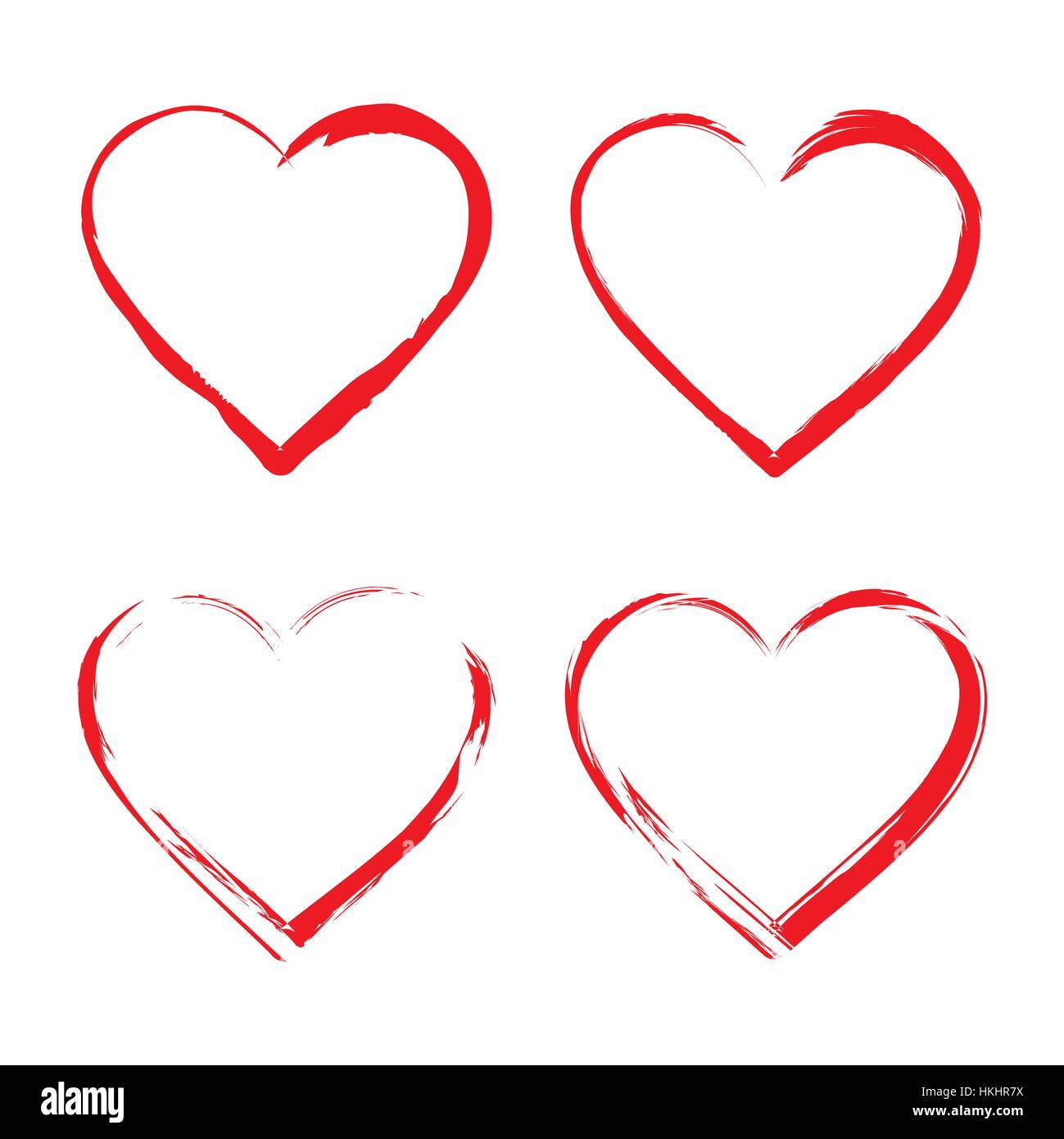 Heart Icons Set Stock Vector Image & Art - Alamy