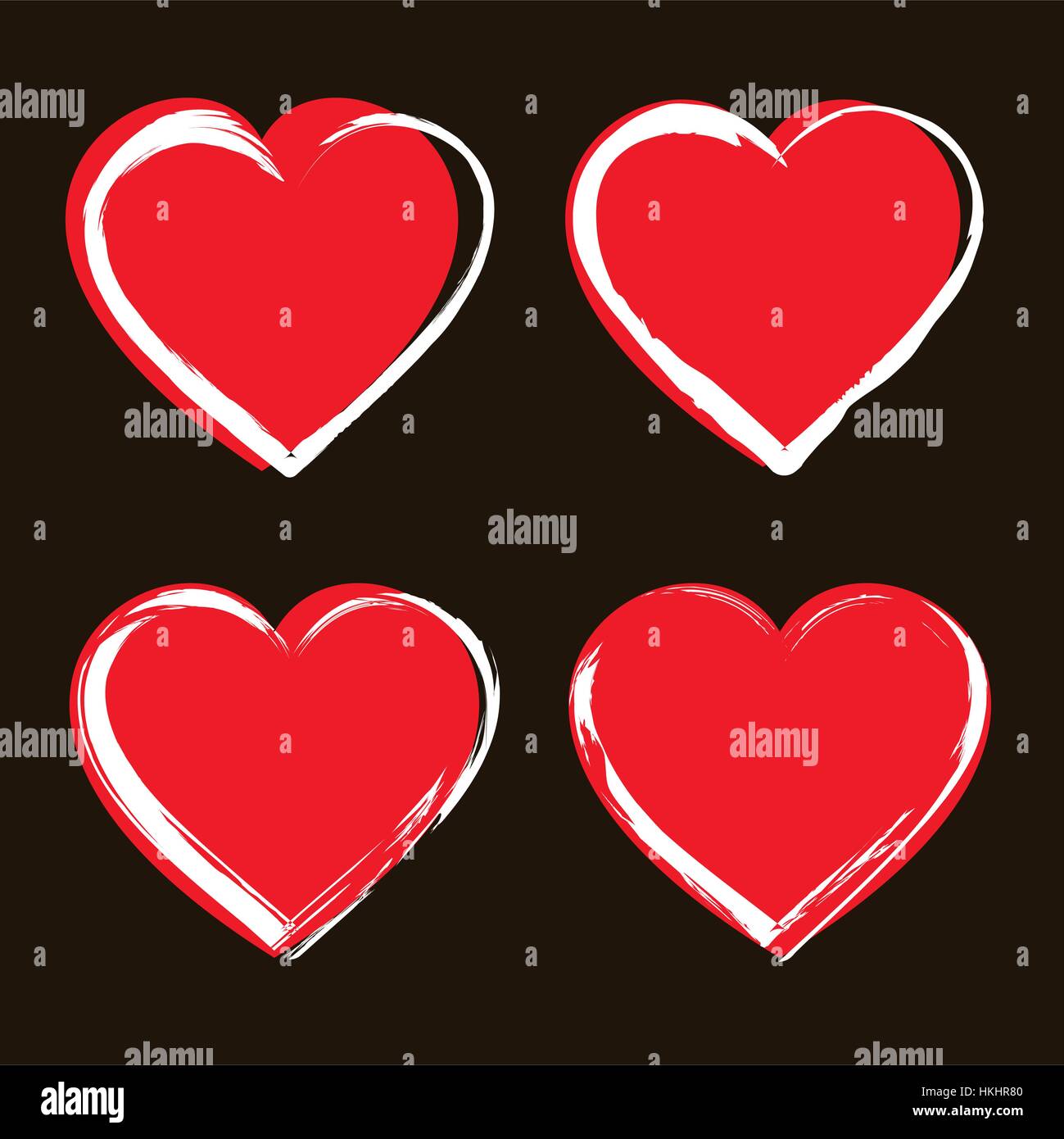 Heart Icons Set Stock Vector Image & Art - Alamy