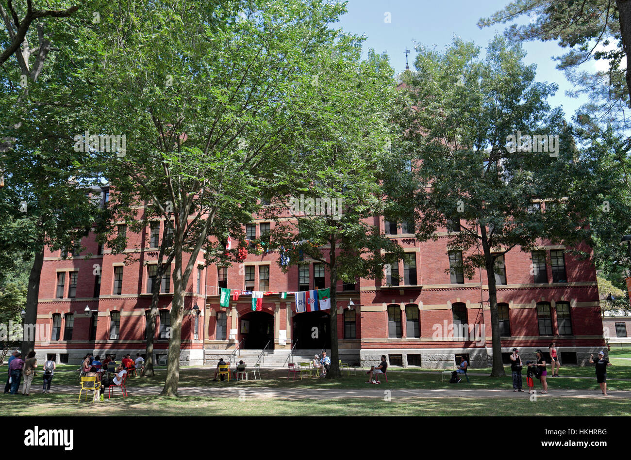 Weld Hall viewed from Old Yard in Harvard University, Boston, Cambridge ...
