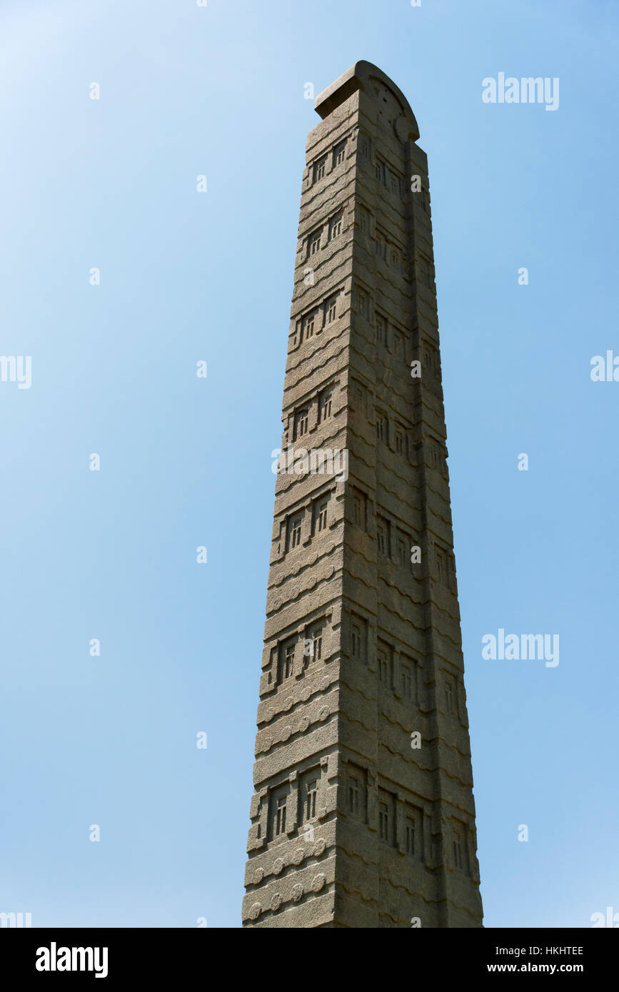 The Obelisk of Aksum at the ruins of the ancient city of Aksum, UNESCO ...