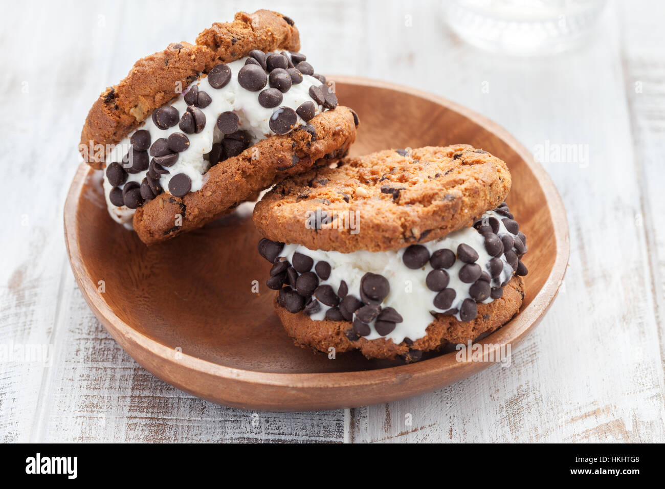 Homemade Chocolate Chip Cookie Ice Cream Sandiwch Stock Photo - Alamy