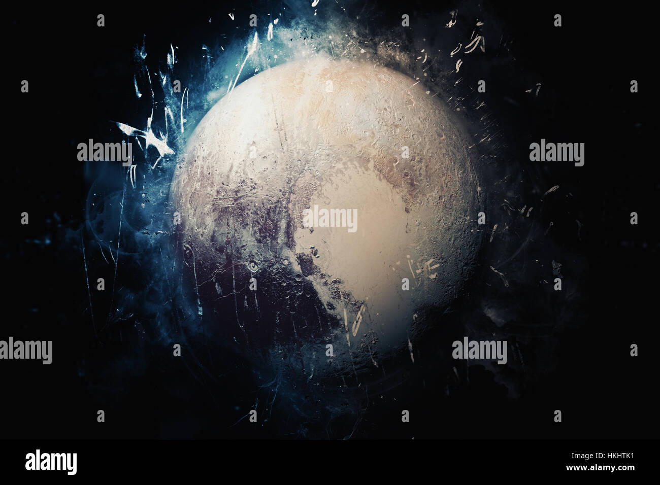 Planet Art - Pluto. Science fiction art. Solar system. Elements of this ...