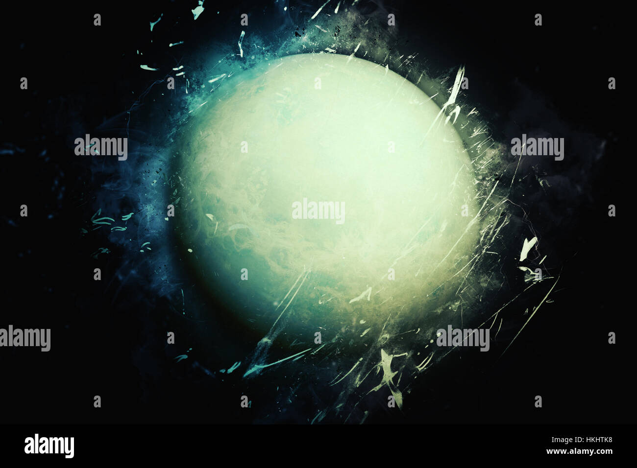 Planet Art - Uranus. Science fiction art. Solar system. Elements of ...