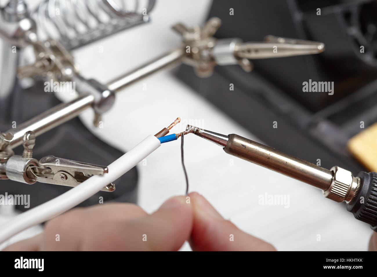 Soldered connection wires hi-res stock photography and images - Alamy
