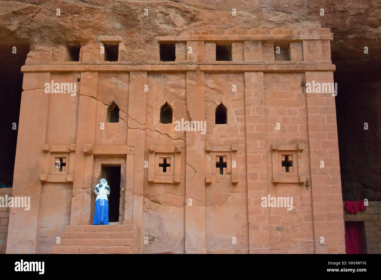 Woman at Biete Amanuel (House of Emmanuel), one of the rock hewn ...
