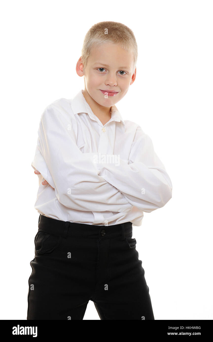 boy crossed arms isolated on white background Stock Photo - Alamy boy crossed arms isolated on white background Stock Photo - Alamy