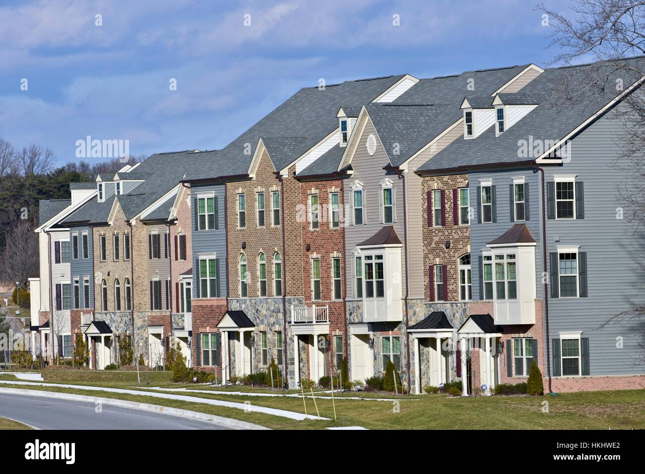 Luxury town homes in a planned community Stock Photo - Alamy