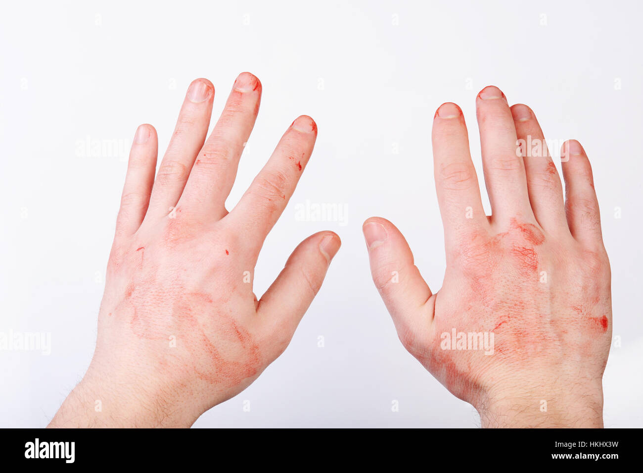 Man blood on hands hi-res stock photography and images - Alamy