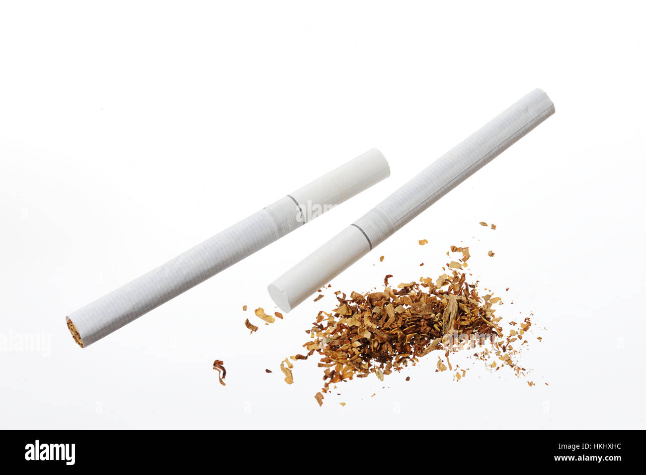Tabacco and cigarette isolated on white background Stock Photo - Alamy