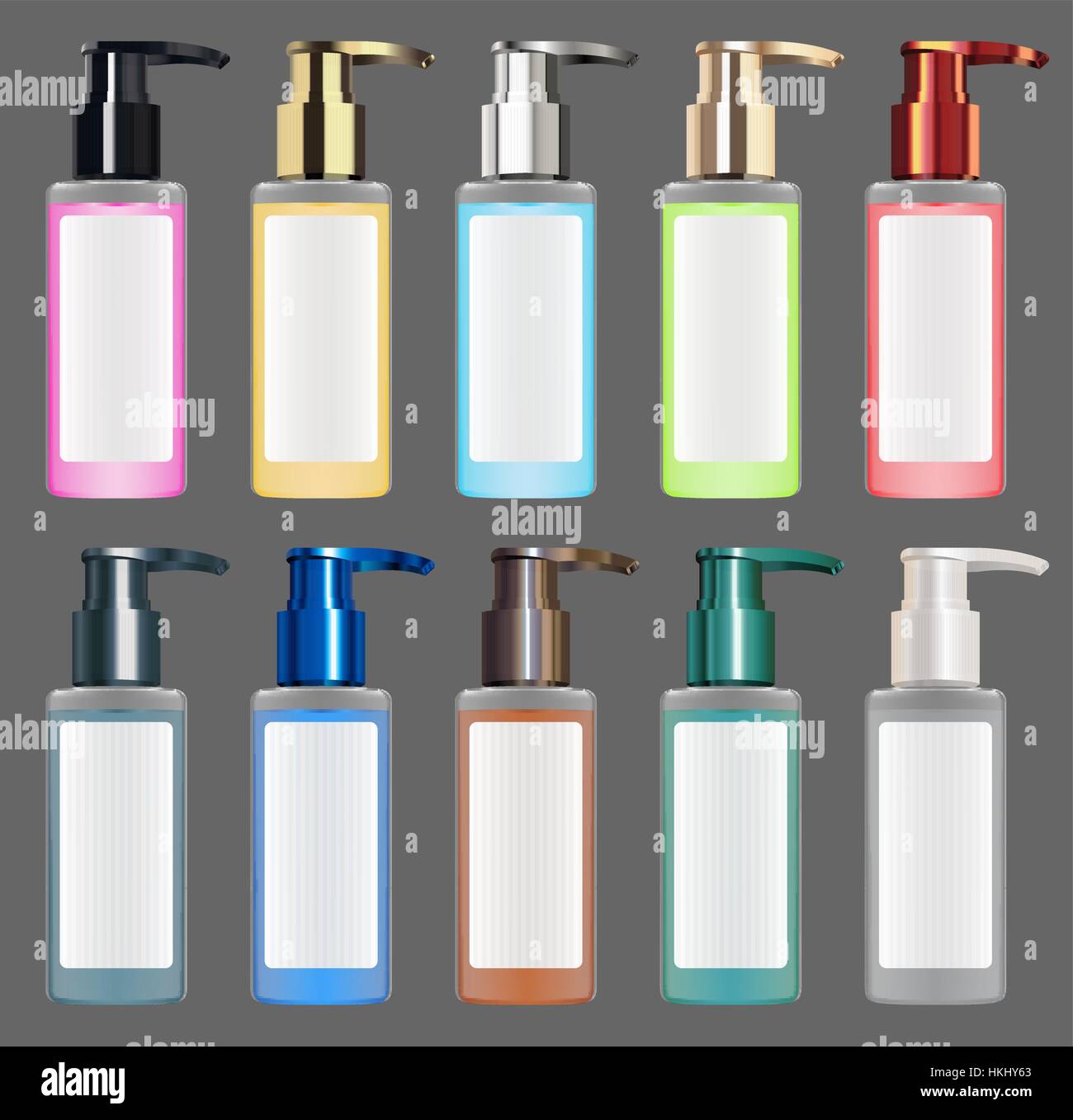 real colorful metallic liquid cosmetic tube vector Stock Vector Image ...