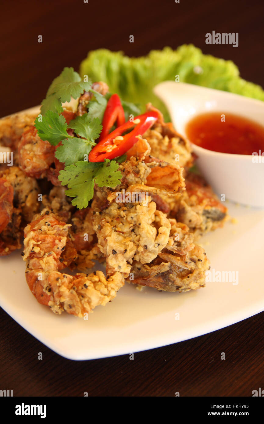 Deep fried soft shell crab Stock Photo - Alamy