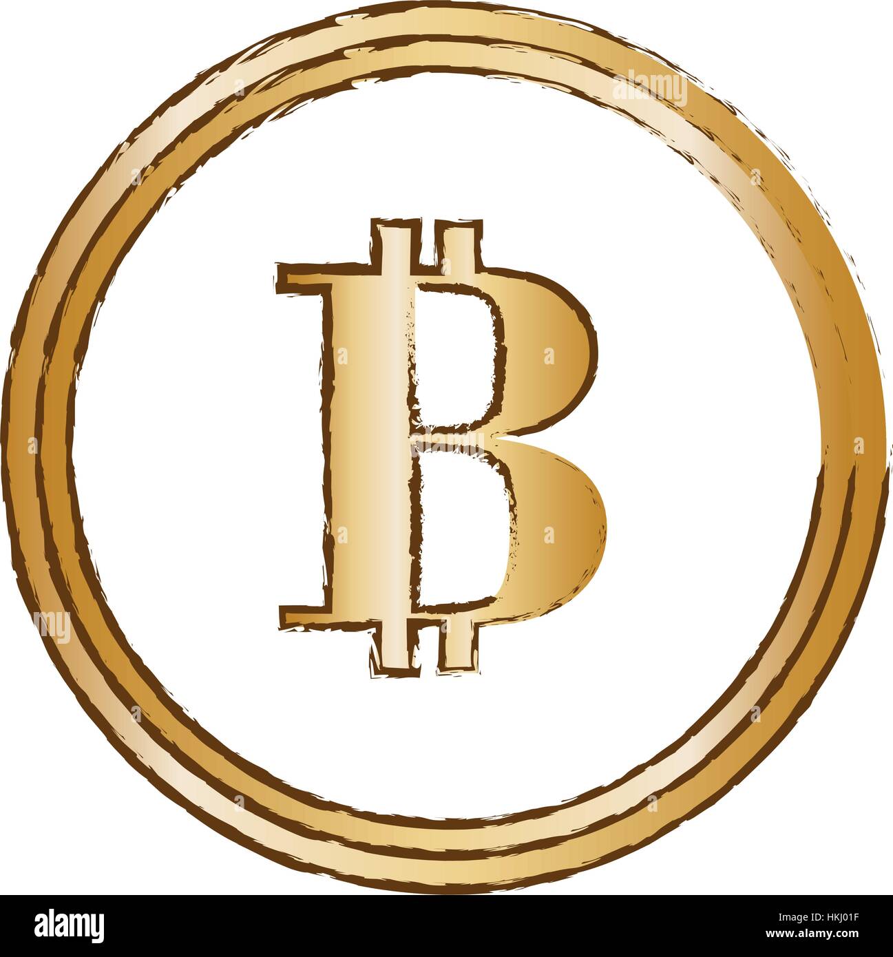 bitcoin golden currency digital symbol, vector illustration Stock ...