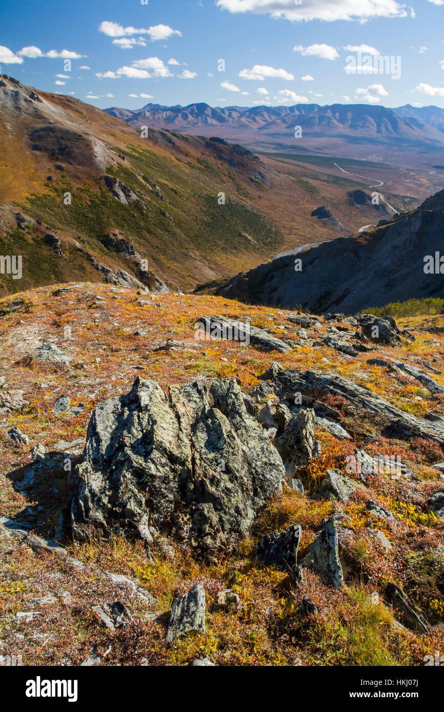Landscape in the rocky high country, Denali National Park and Preserve ...