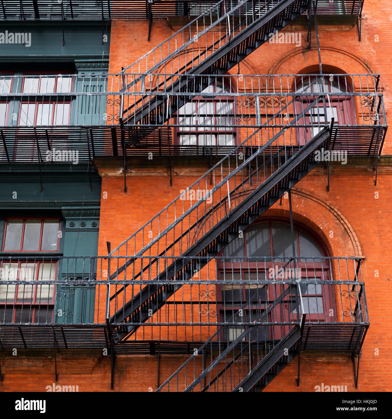 Ornate metal fire escapes hi-res stock photography and images - Alamy