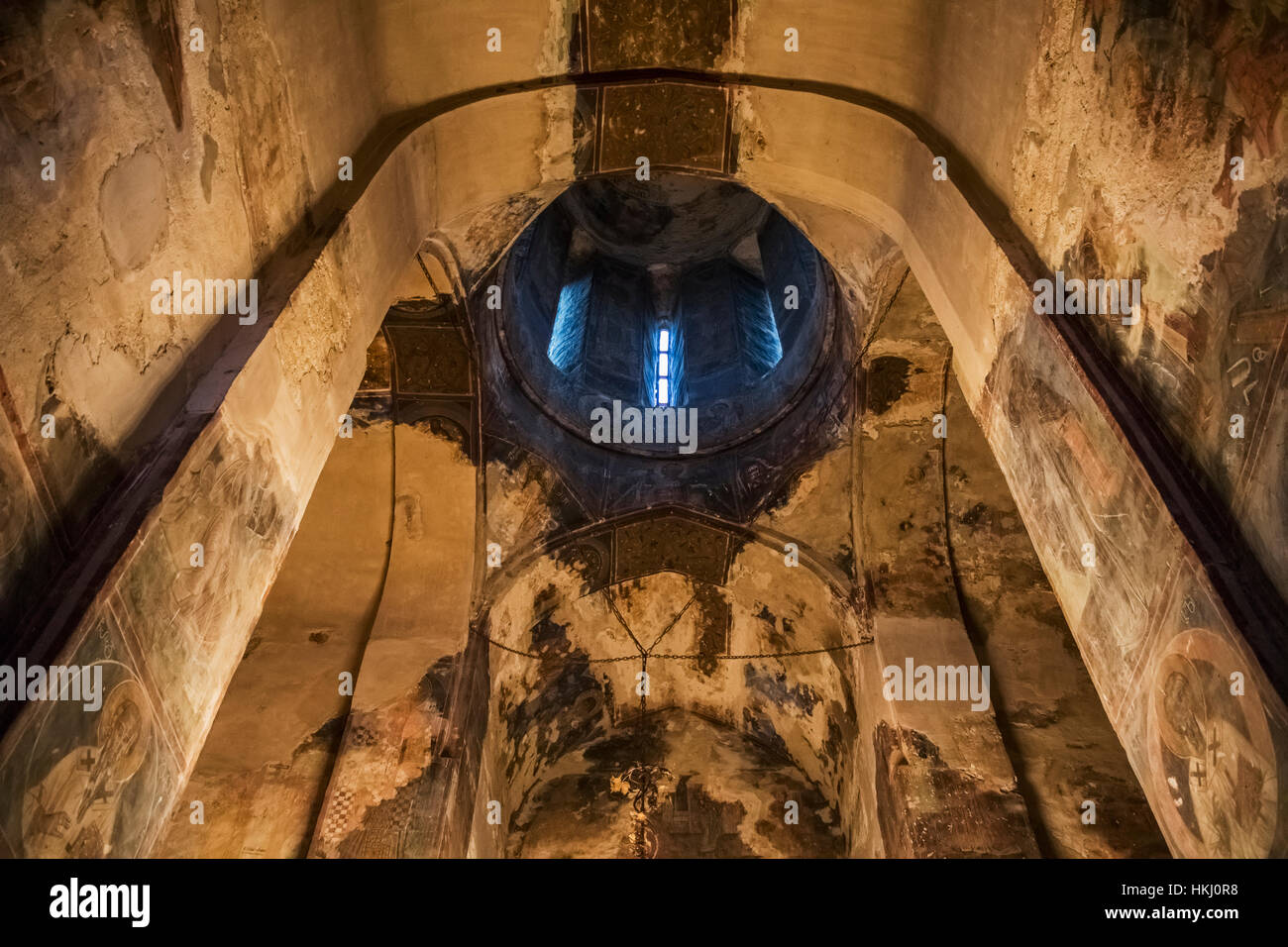 Frescoes in the interior of the Gremi Church of Archangels; Gremi ...