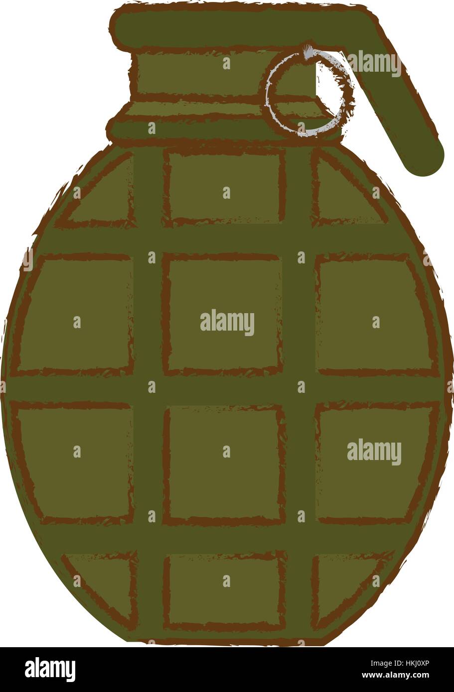 Grenade of green color military equipment icon image vector ...