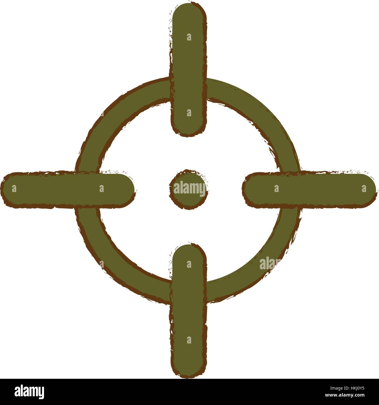 Aim of green color to fire the gun accurately icon image vector ...