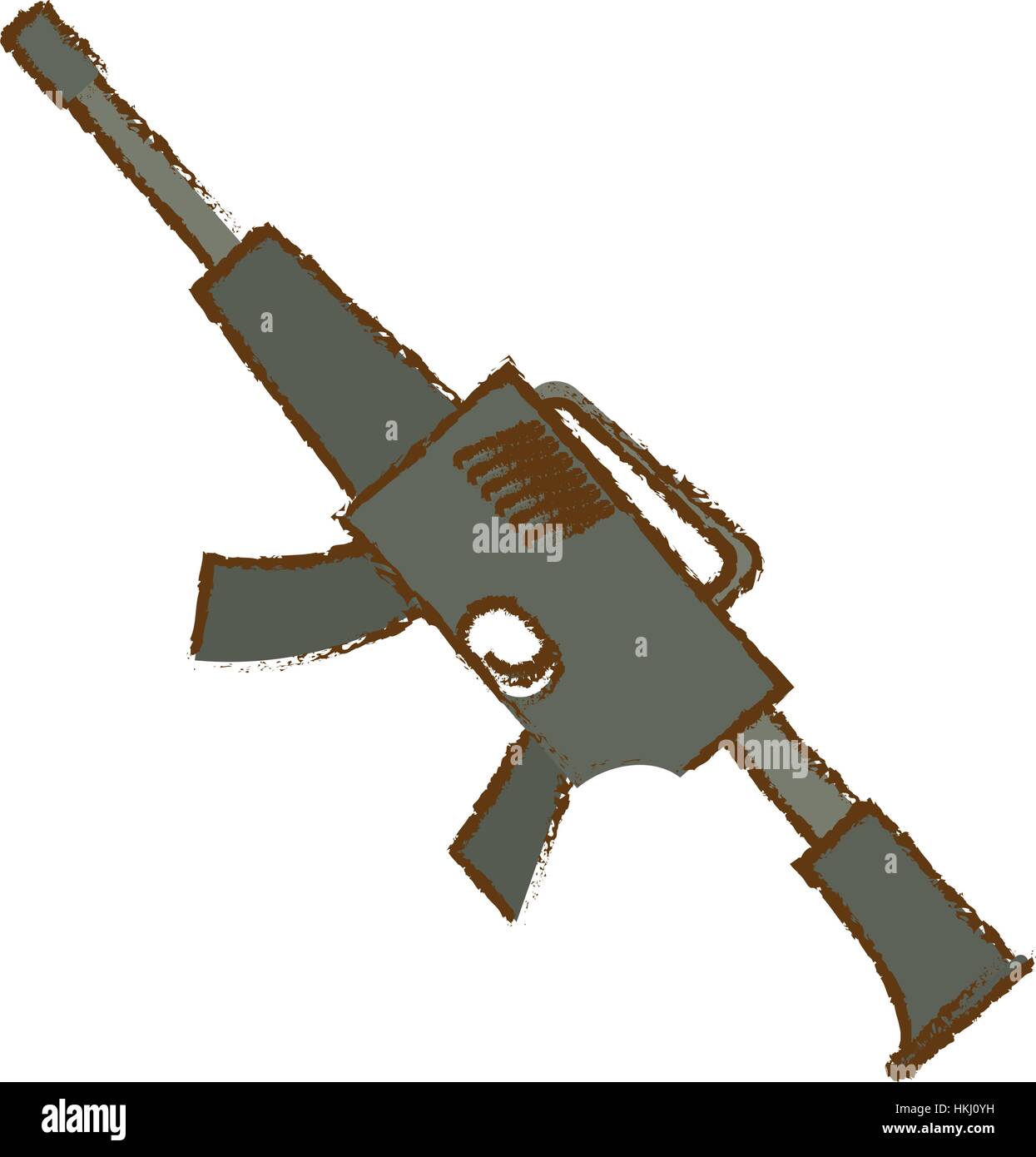 War rifle of gray color for soldiers navy tool vector illustration ...