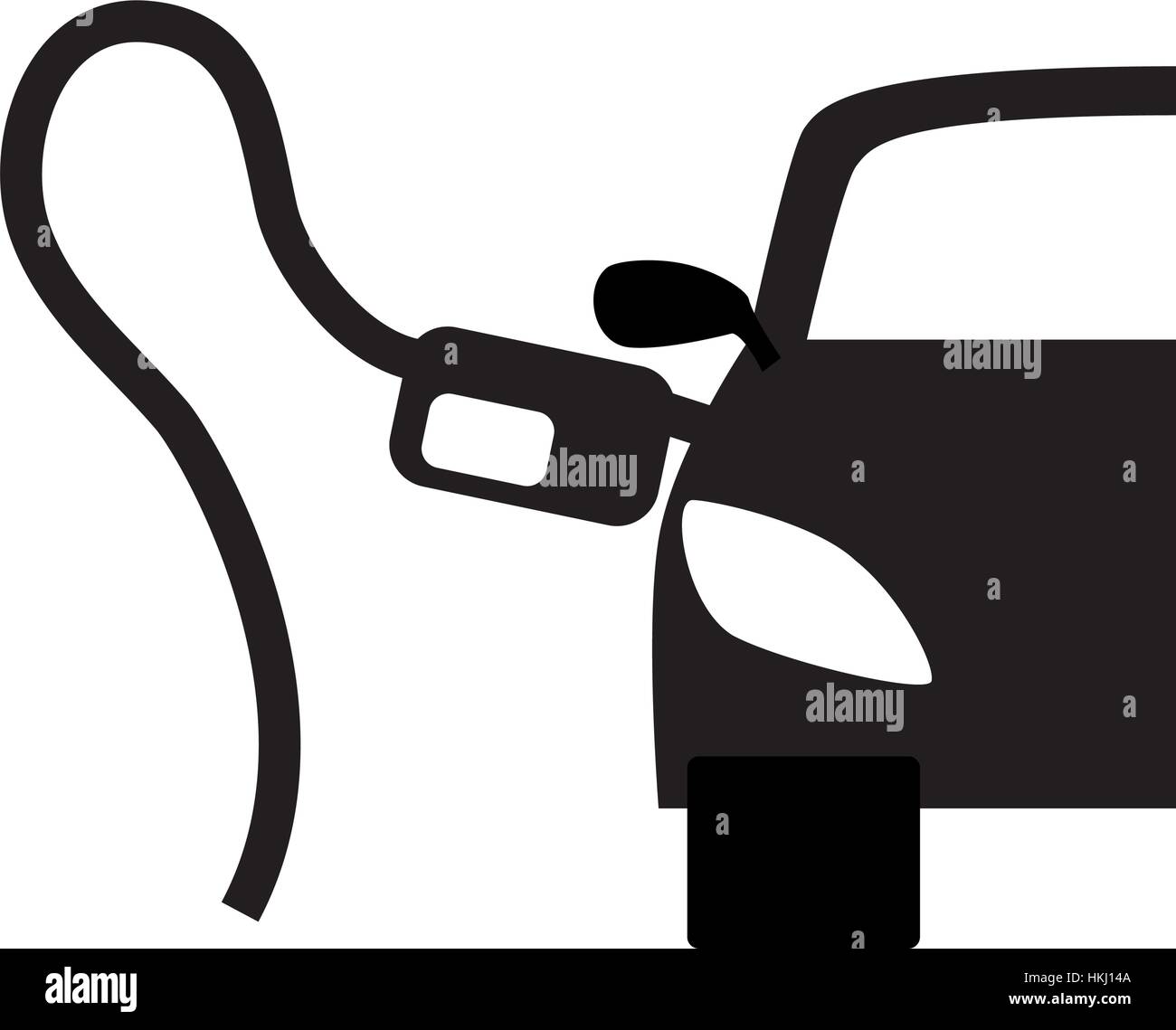 Refuelling a car at a petrol station Stock Vector Images - Alamy