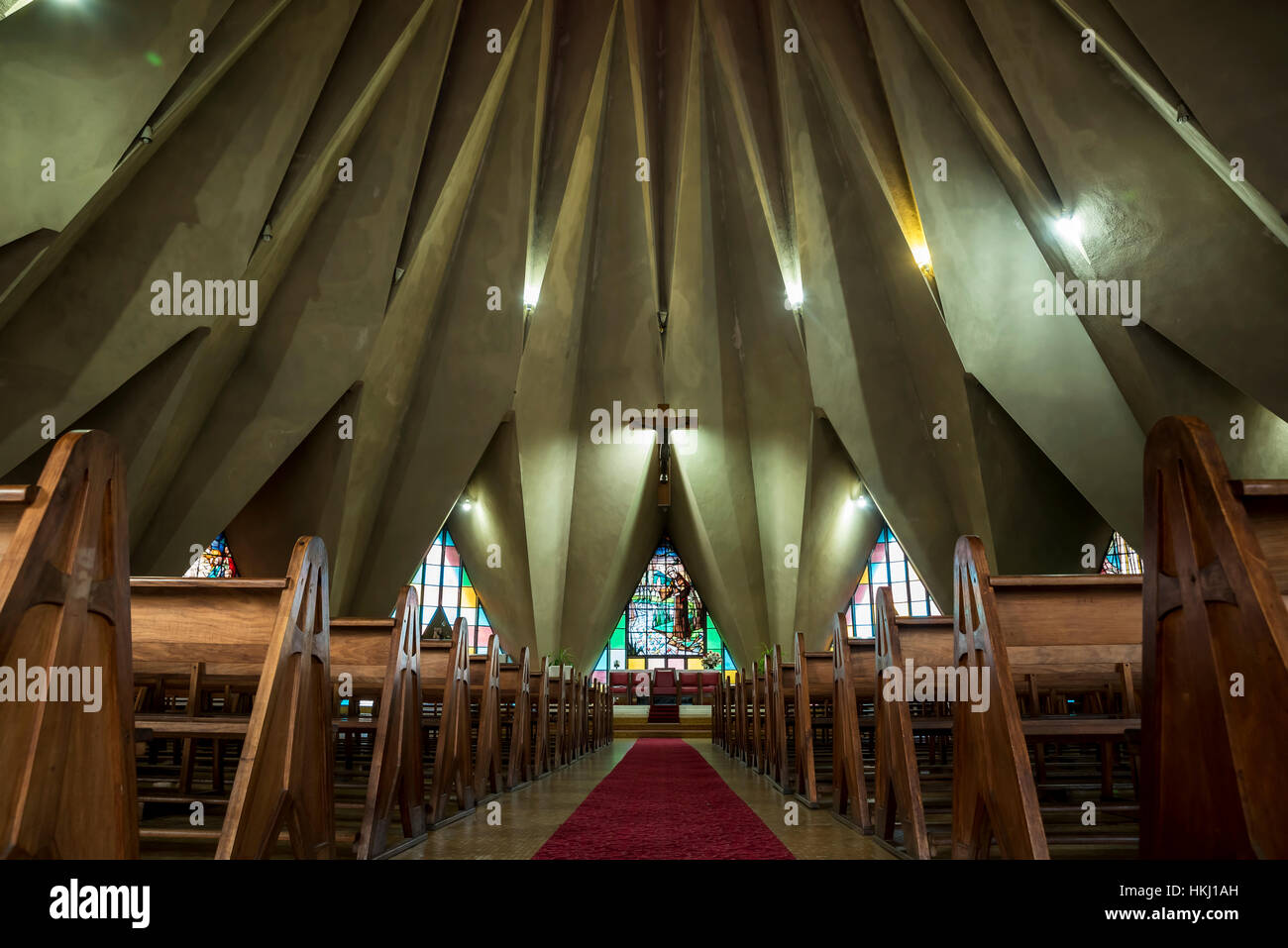 Interior of Polana Church by architect Nino Craveio Lopes in Modernist ...