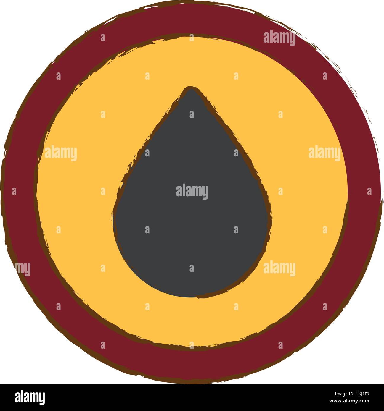 Gray drop of gasoline between yellow and red color icon image Stock ...