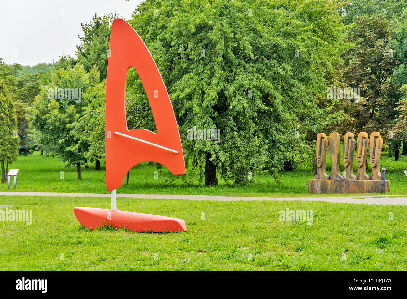 Red letter sculpture in hi-res stock photography and images - Alamy