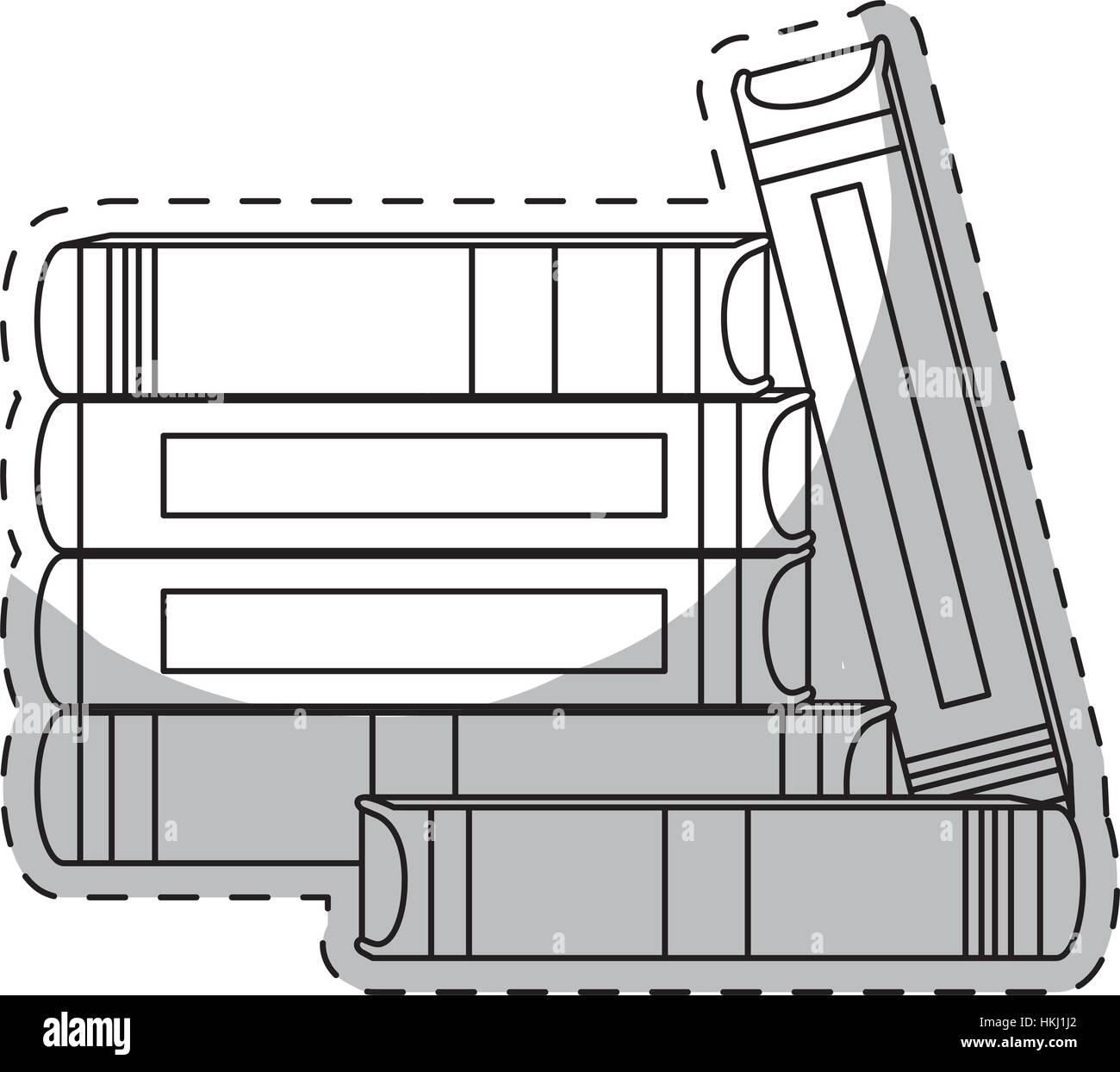 White many books together icon design, vector illustration Stock Vector ...