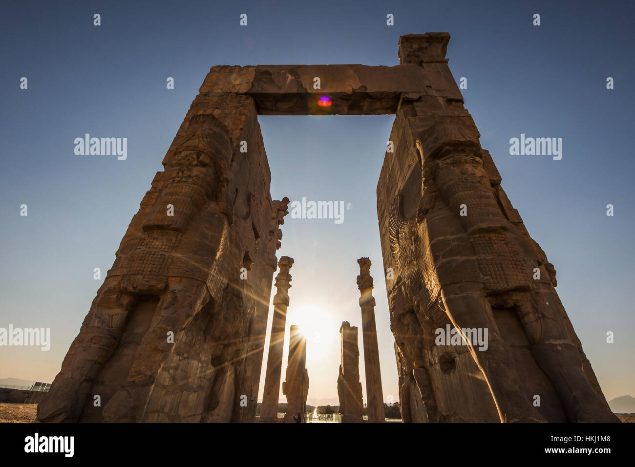 The Gate of All Nations, Persepolis; Fars Province, Iran Stock Photo ...