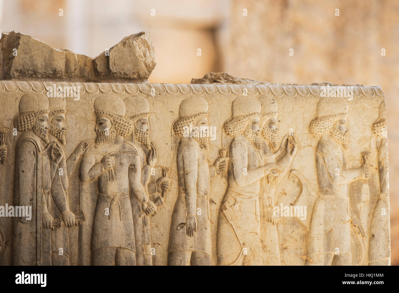 Bas-relief of Medes dignitaries on the Eastern Staircase of the Apadana ...