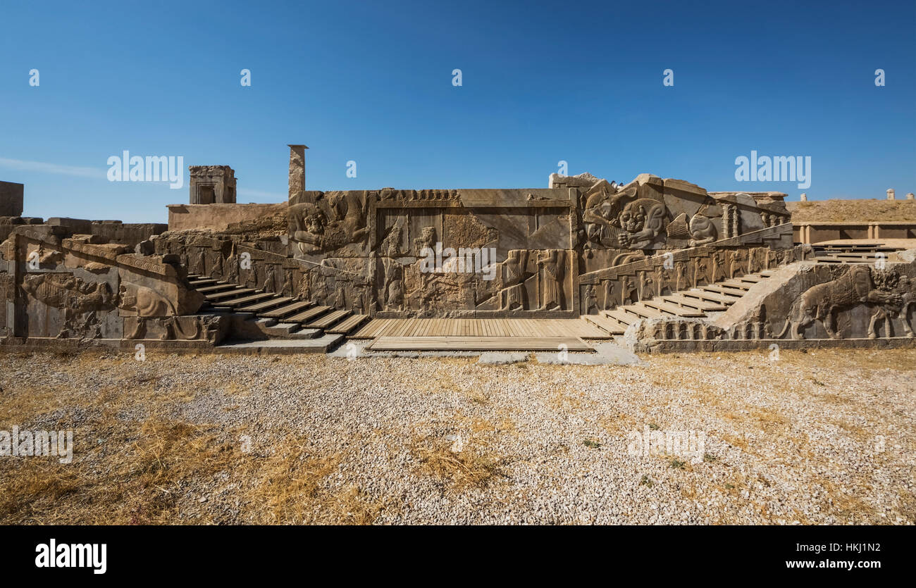 Western Staircase of the Palace of Darius I (Tachara), Persepolis; Fars ...