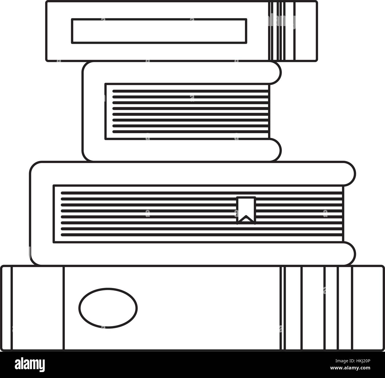 Figure books one on top of the other, vector illustration Stock Vector ...