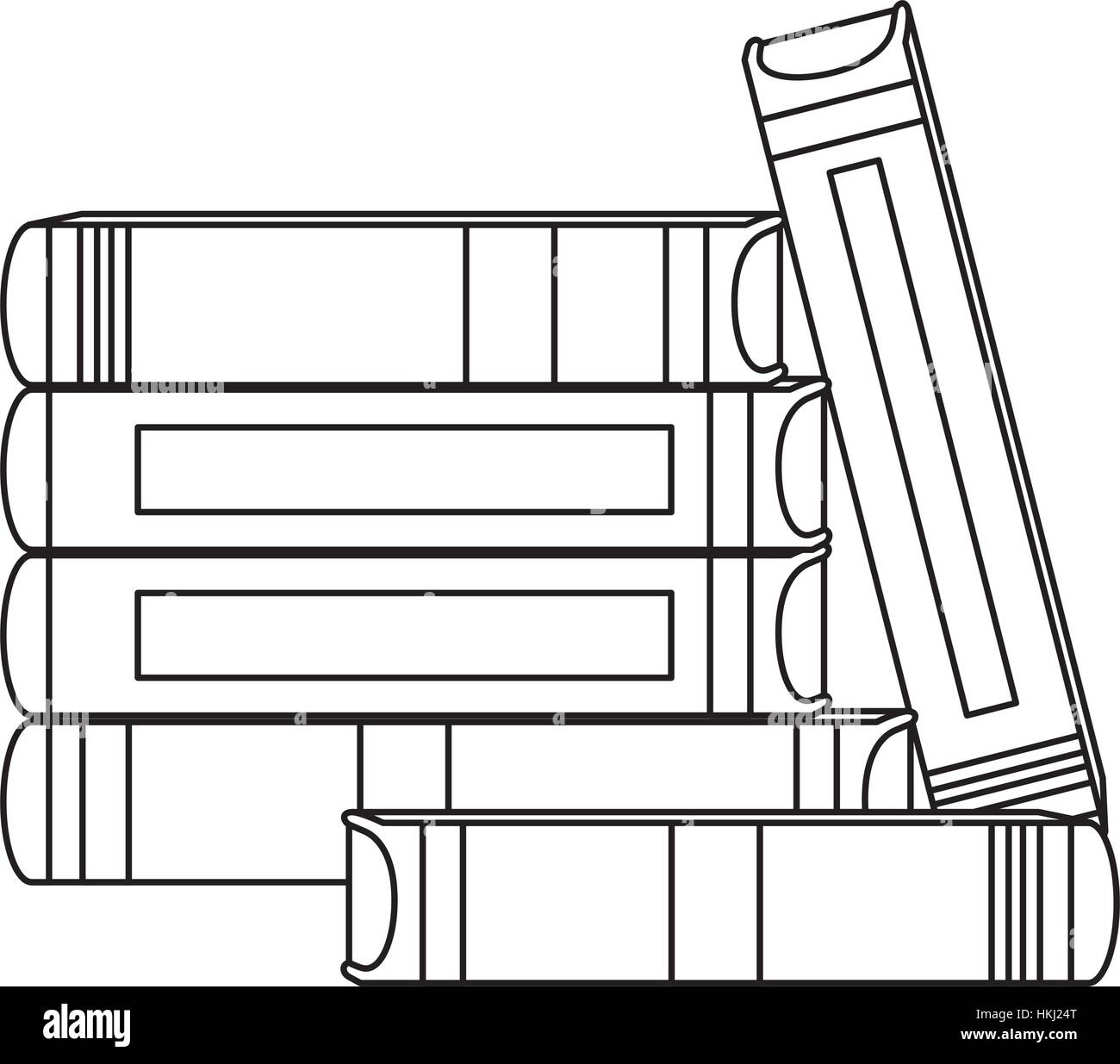 Figure many books together icon design, vector illustration Stock ...