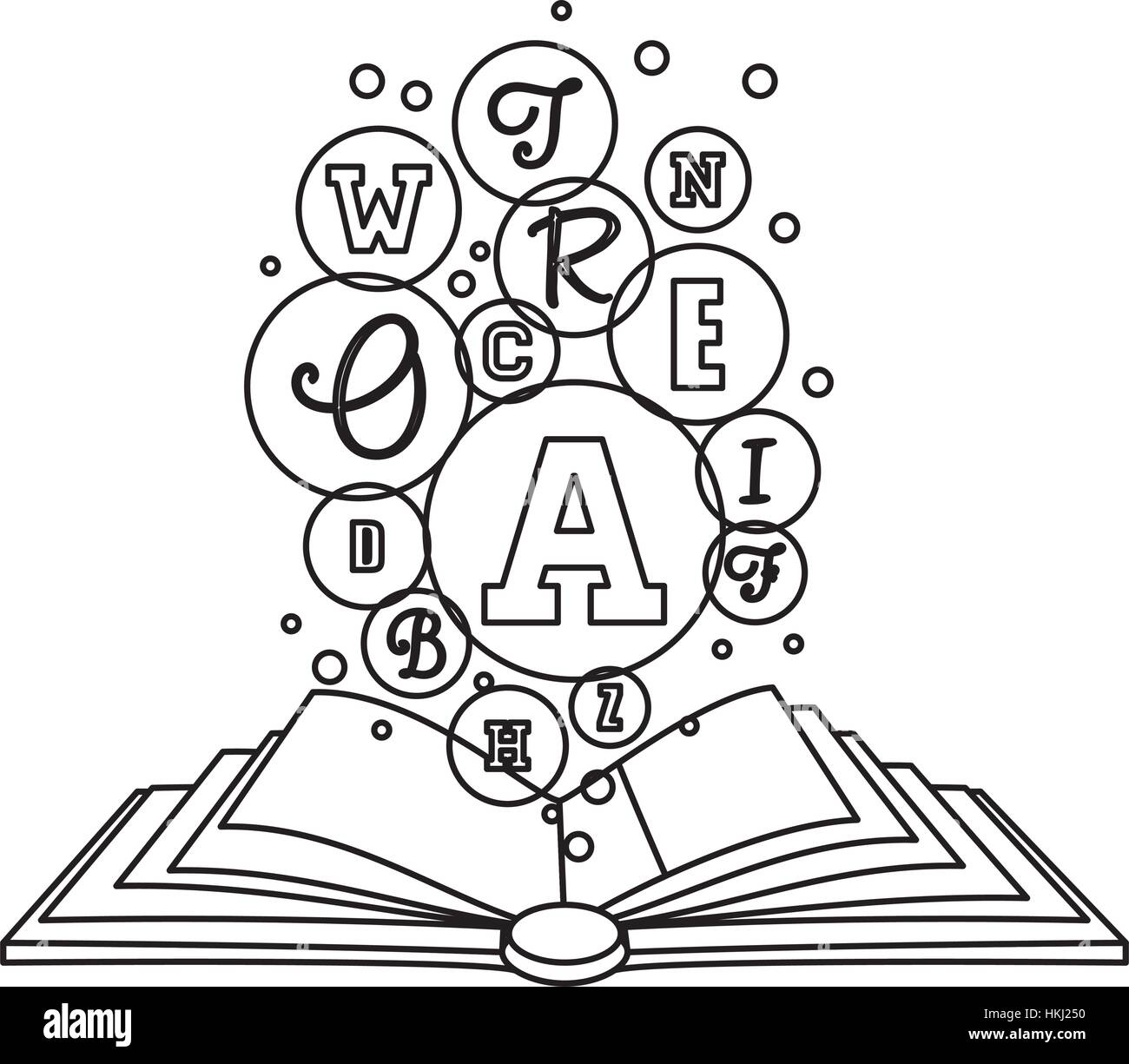 Figure book open to knowledge image, vector illustration Stock Vector ...
