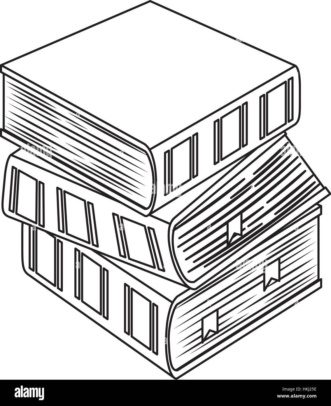 Figure three thick books one on top of other icon Stock Vector Image ...