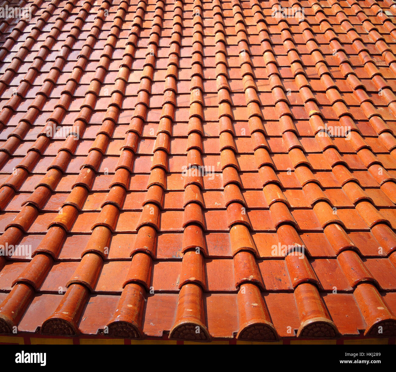 Abstract red roof tile pattern chinese style Stock Photo - Alamy