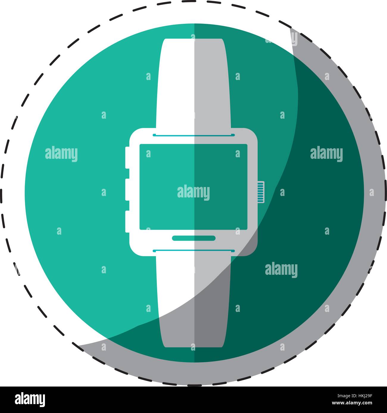 Blue symbol smartwatch button icon image, vector illustration Stock ...