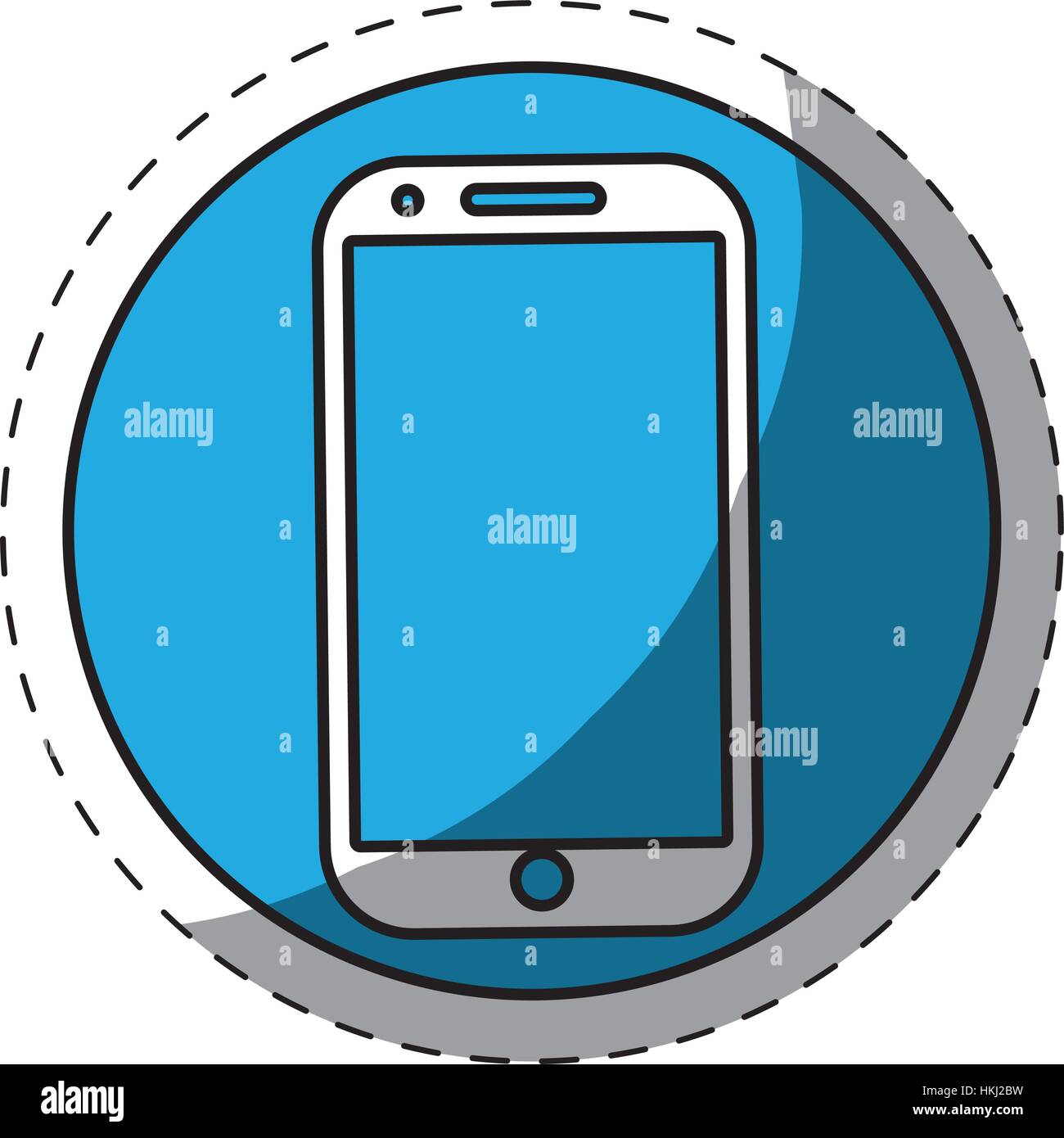Blue smartphone button icon image, vector illustration icon Stock ...