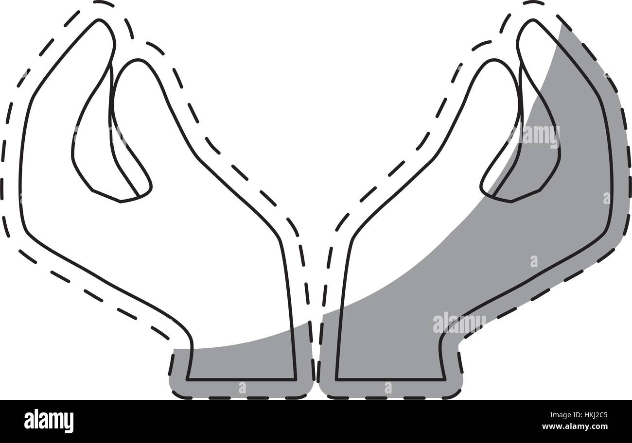 White hands icon image design, vector illustration Stock Vector Image ...