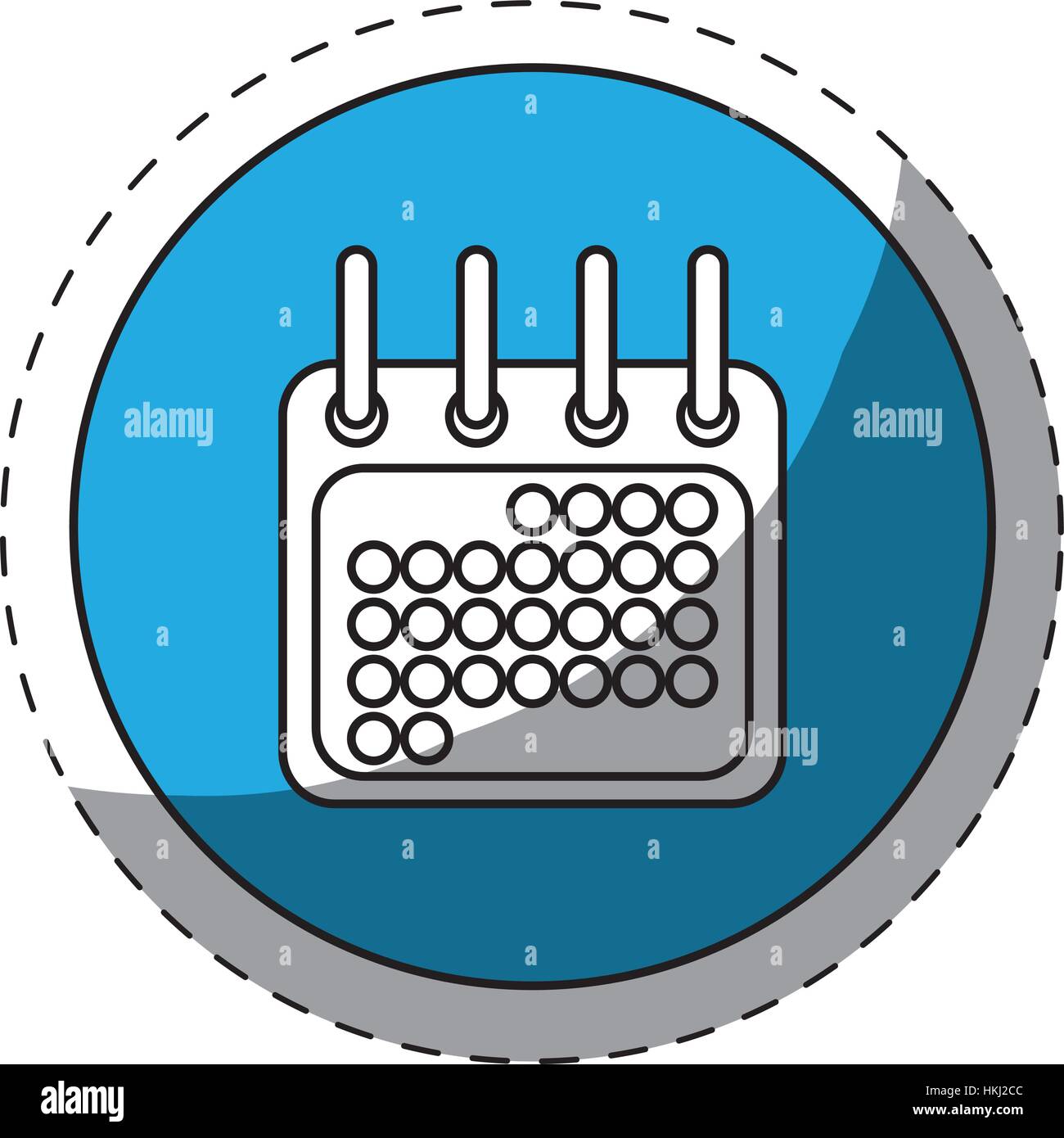 Blue symbol calendar button icon design, vector illustration Stock ...