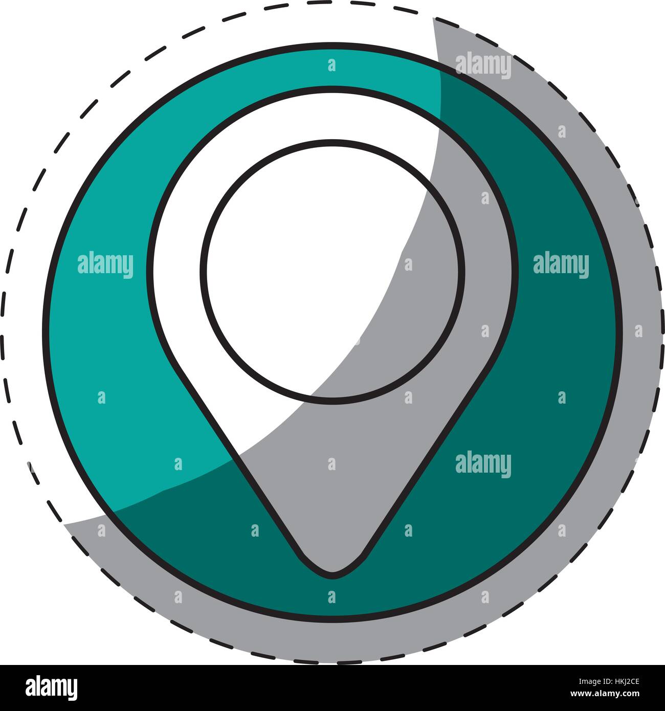 Blue symbol location guide button design, vector illustration Stock ...