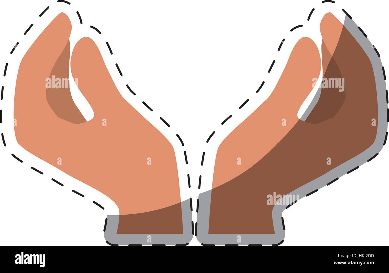 Color hands icon image design, vector illustration Stock Vector Image ...