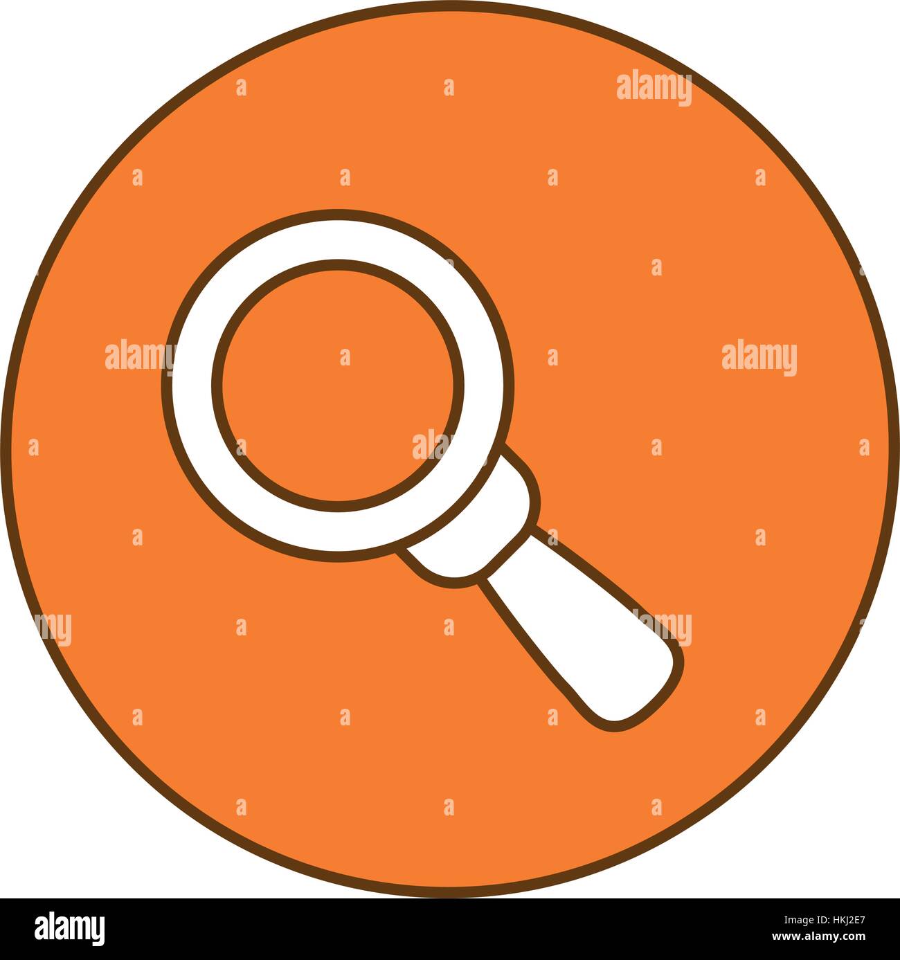 Search Button Icon Orange
