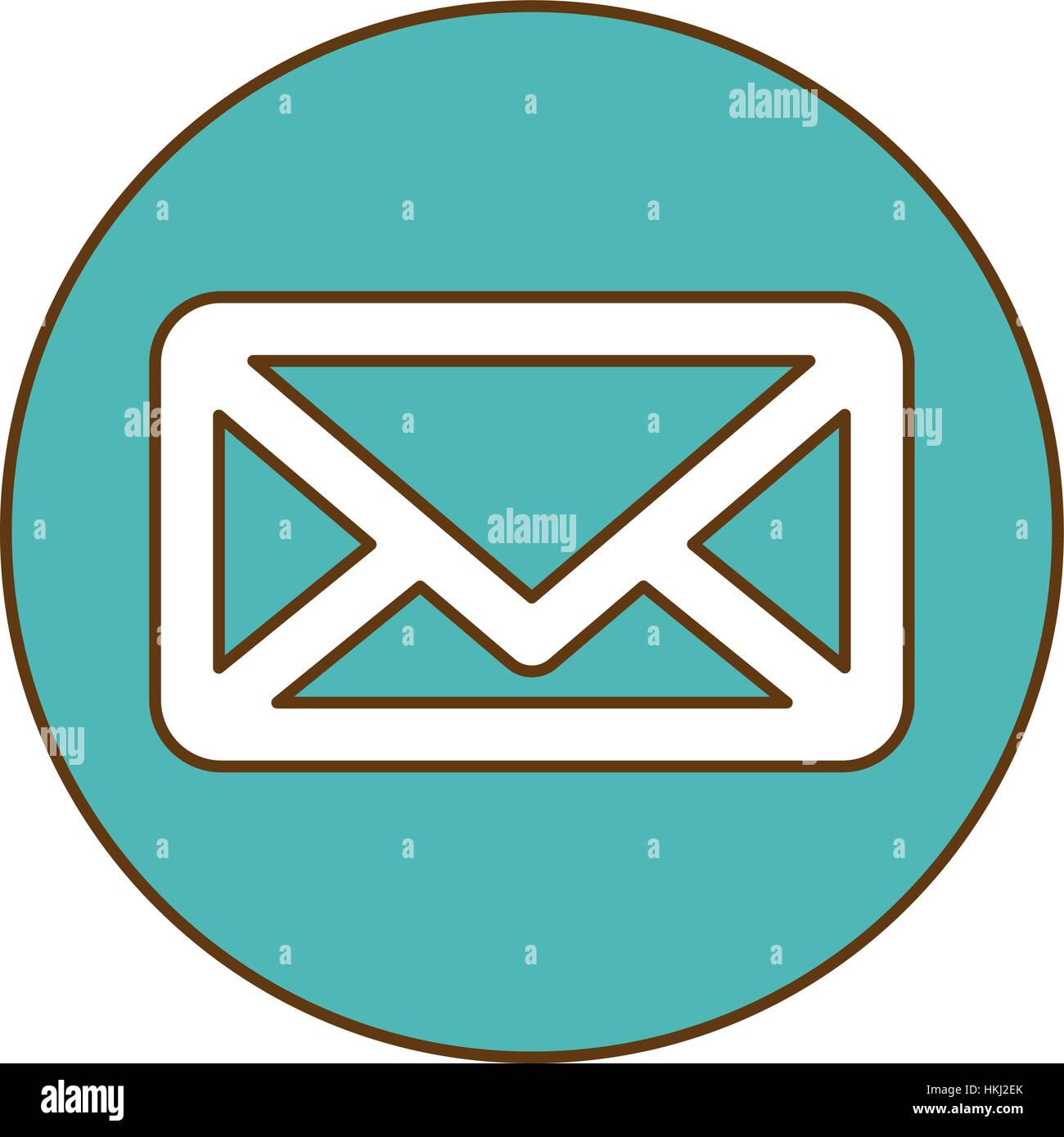 Blue mail symbol button icon, vector illustration Stock Vector Image ...