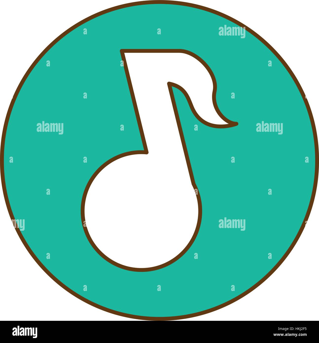 Blue music symbol button icon, vector illustration image Stock Vector ...