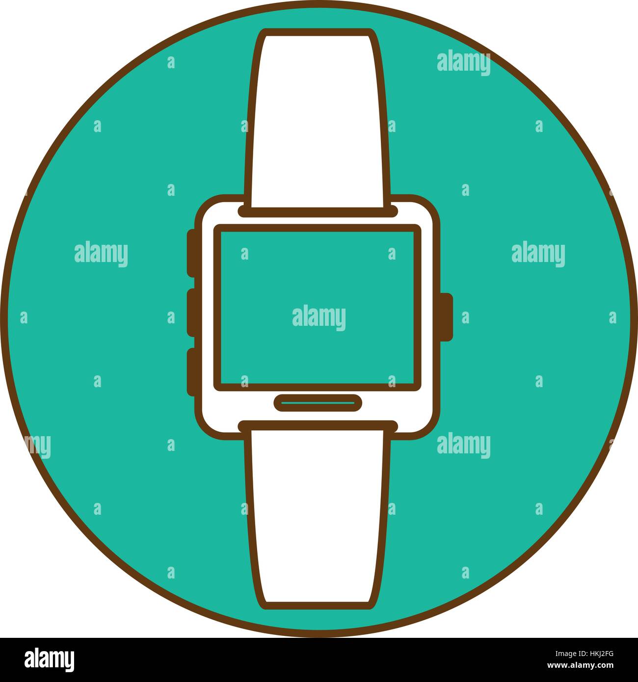 Blue symbol smartwatch button icon image, vector illustration Stock ...