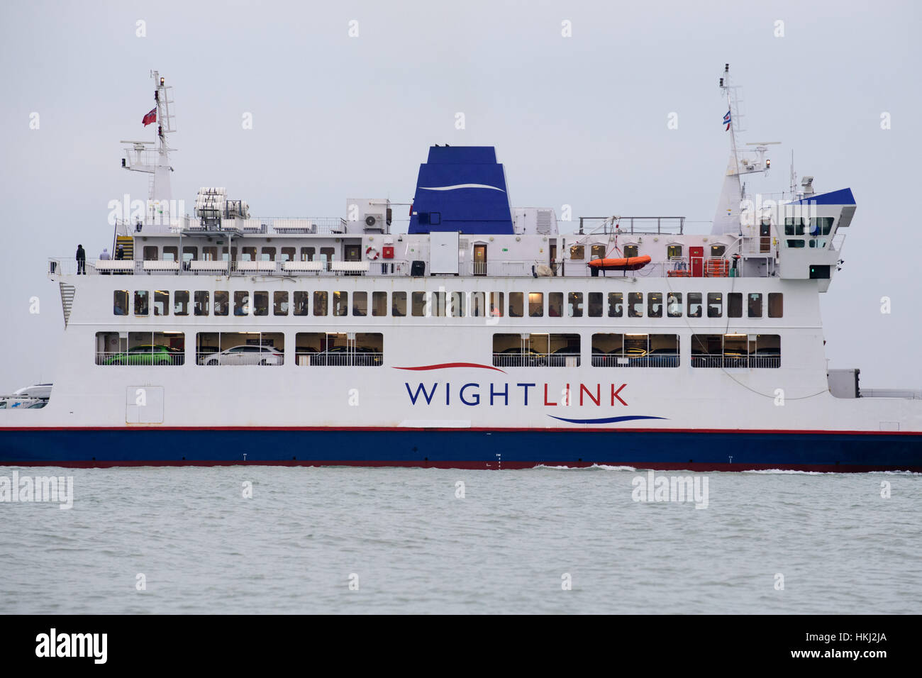 WightLink Car Ferry Travelling between Portsmouth and the Isle Of Wight ...