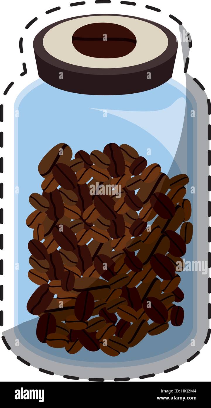 Color Glass coffee bottle design image,vector illustration Stock Vector ...