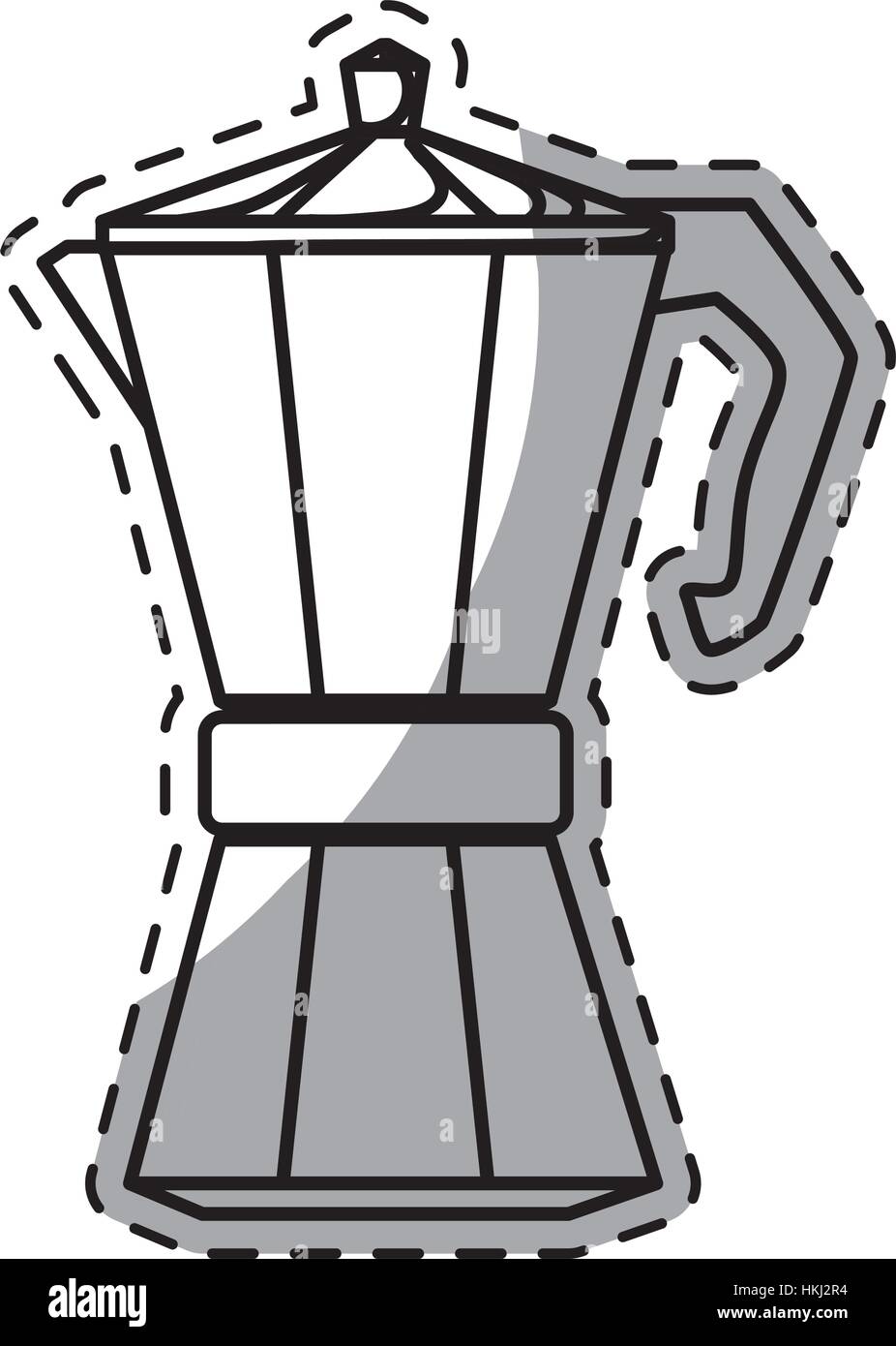 Figure white moka pot icon, vector illustration image Stock Vector ...
