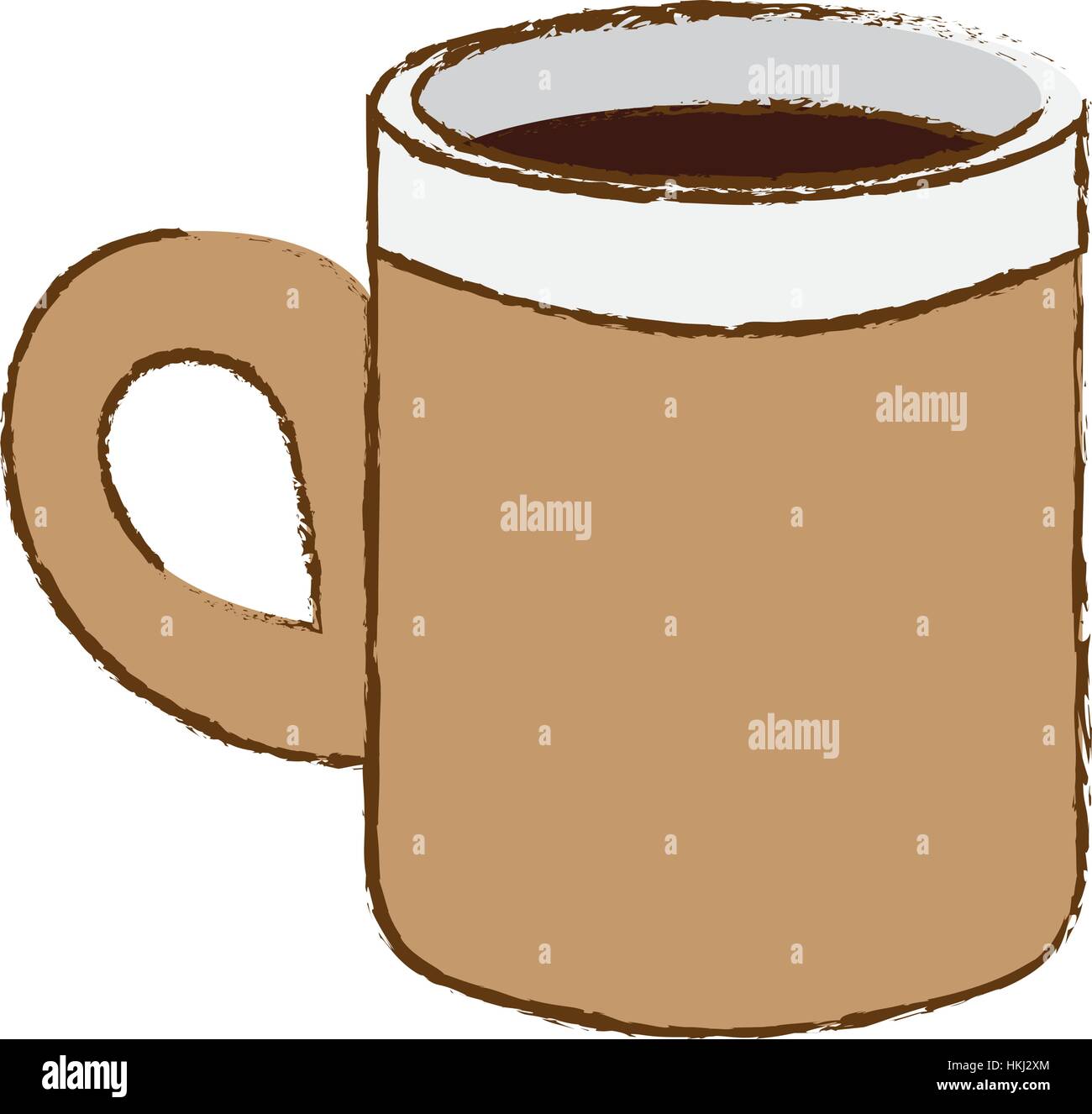 Beige coffee cuppa design image, vector illustration Stock Vector Image ...