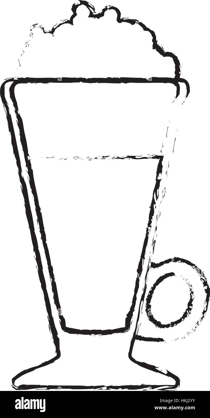 Coffee frappe vector vectors Black and White Stock Photos & Images - Alamy